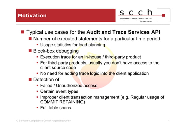 Continuous Database Monitoring with the Trace API | PPT | Free Download
