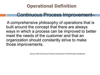 Continuous process improvement | PPTX