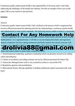 Continuous quality improvement (CQI) is the responsibility of all nu.pdf