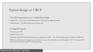 Continuous reinforced rigid pavement | PPTX