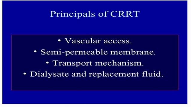 Continuous renal replacement therapy crrt | PPTX | Blood Disorders ...