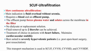 Continuous renal replacement therapy crrt | PPTX