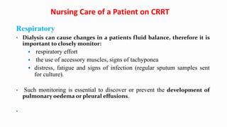 Continuous renal replacement therapy crrt | PPTX