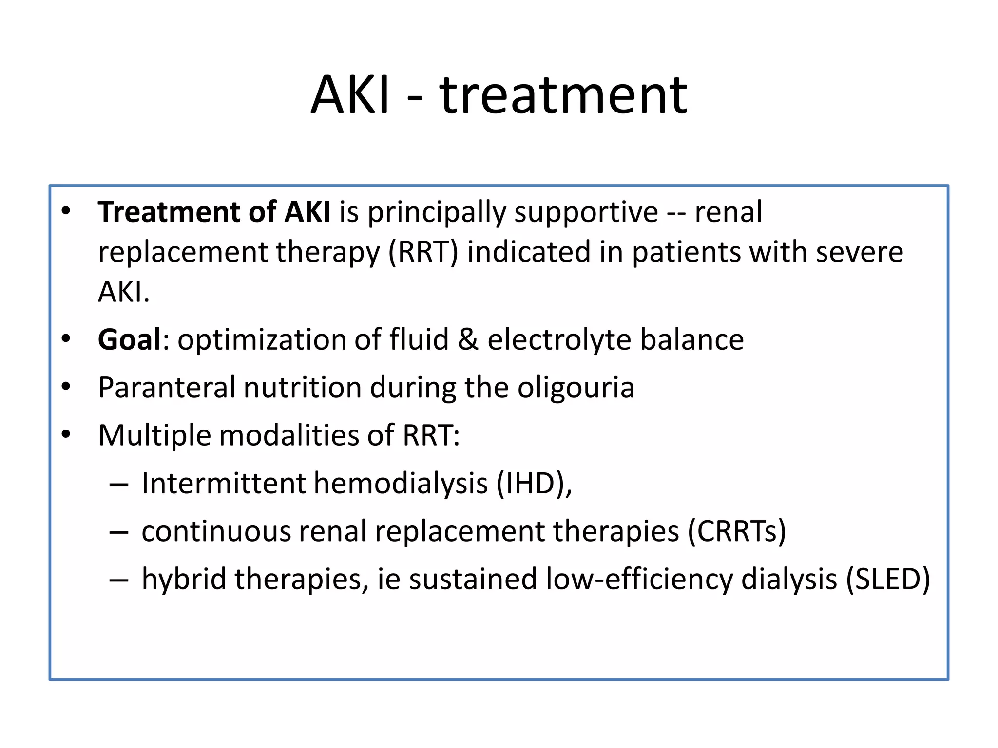 Continuous renal replacement therapy in AKI | PPT