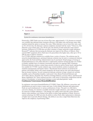 Continuous renal replacement therapy in the adult intensive care unit ...