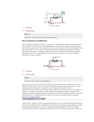 Continuous renal replacement therapy in the adult intensive care unit ...