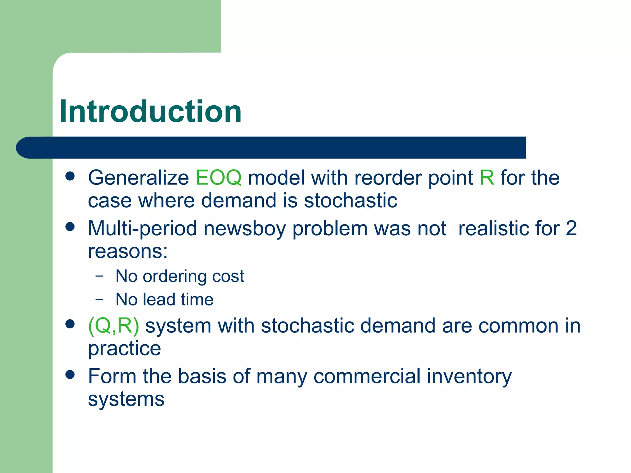 Continuous Review Inventory System | PPT