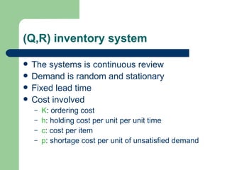Continuous Review Inventory System | PPT
