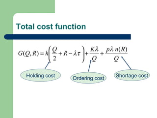 Continuous Review Inventory System | PPT