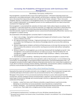 Continuous Risk Management | PDF