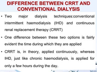 Continuous Renal Replacement Therapy | PPT
