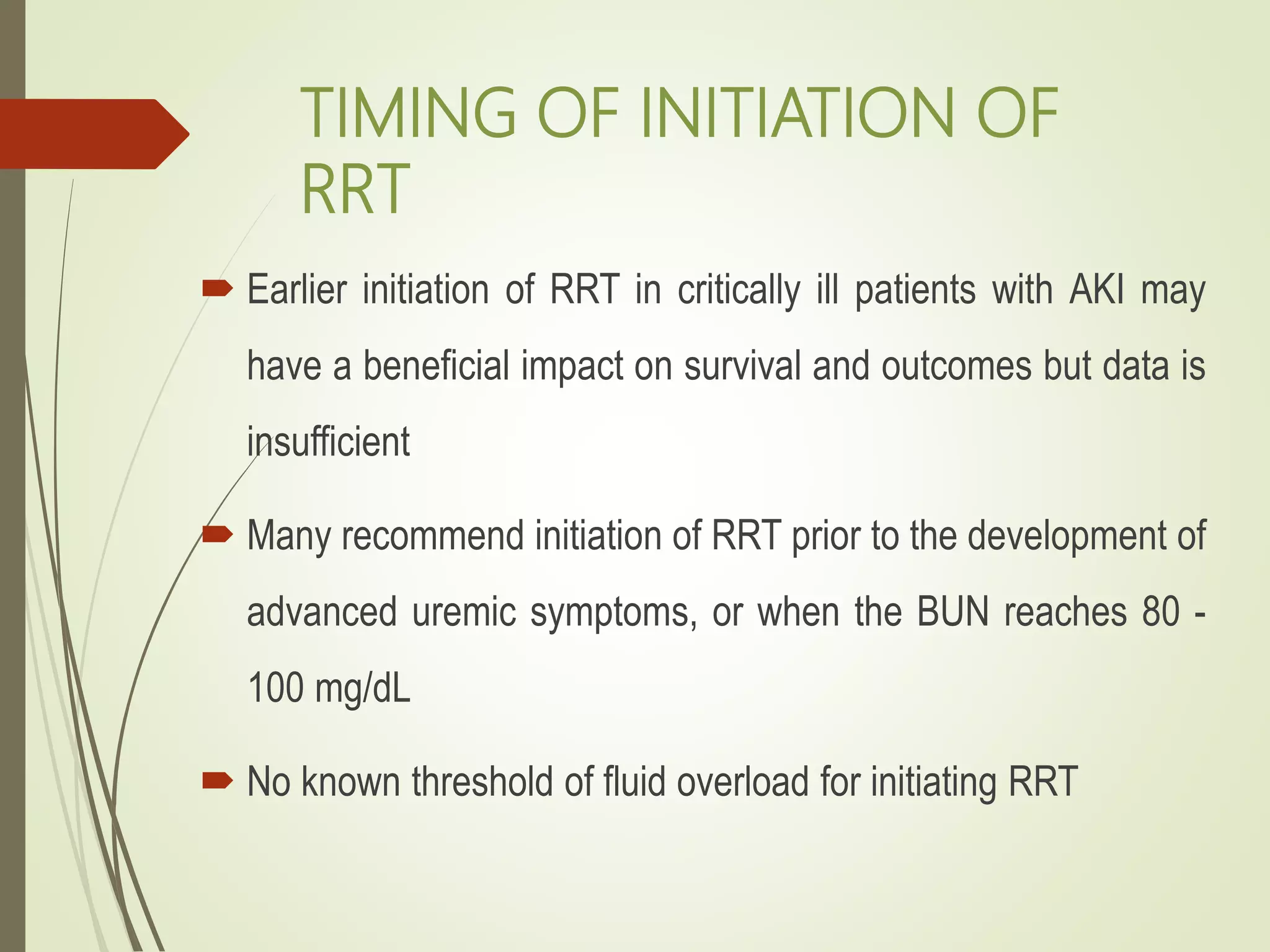 Continuous rrt and its role in critically ill patients [autosaved] | PPTX