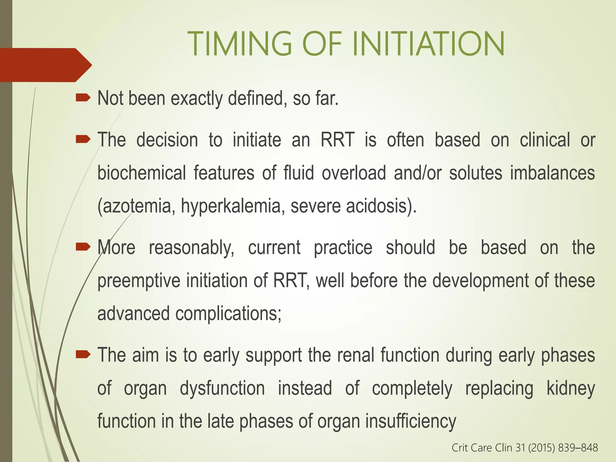 Continuous rrt and its role in critically ill patients [autosaved] | PPTX