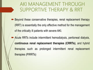 Continuous rrt and its role in critically ill patients [autosaved] | PPTX