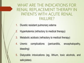 Continuous rrt and its role in critically ill patients [autosaved] | PPTX