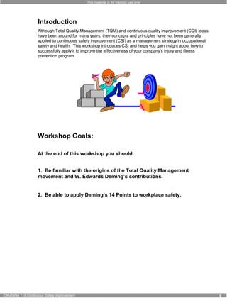 Continuous safety improvement | PPT