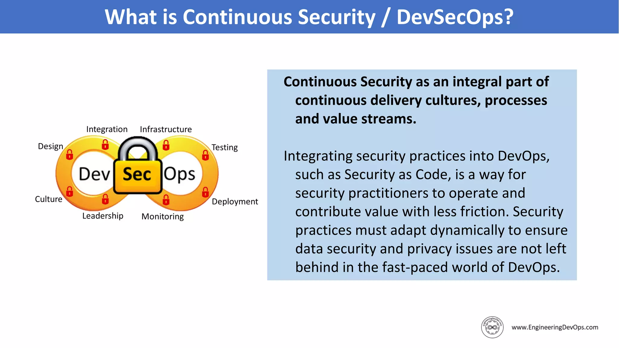 Continuous Security / DevSecOps- Why How and What | PPT