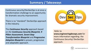 Continuous Security / DevSecOps- Why How and What | PPT