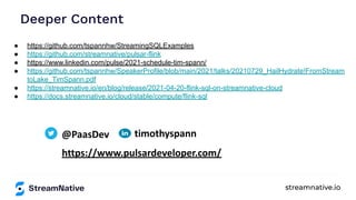 Continuous SQL with Apache Streaming (FLaNK and FLiP) | PPT