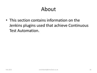 Continuous test automation | PPT