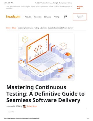 Mastering Continuous Testing: A Definitive Guide to Seamless Software ...