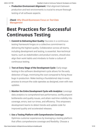 Mastering Continuous Testing: A Definitive Guide to Seamless Software ...