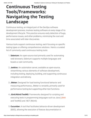 Mastering Continuous Testing: A Definitive Guide to Seamless Software ...
