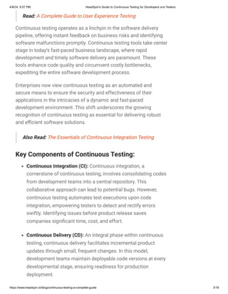 Mastering Continuous Testing: A Definitive Guide to Seamless Software ...