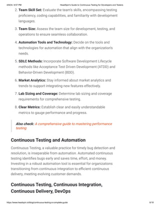 Mastering Continuous Testing: A Definitive Guide to Seamless Software ...