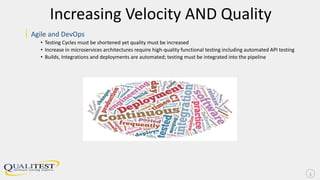 Continuous testing maximising velocity, quality and customer happiness ...