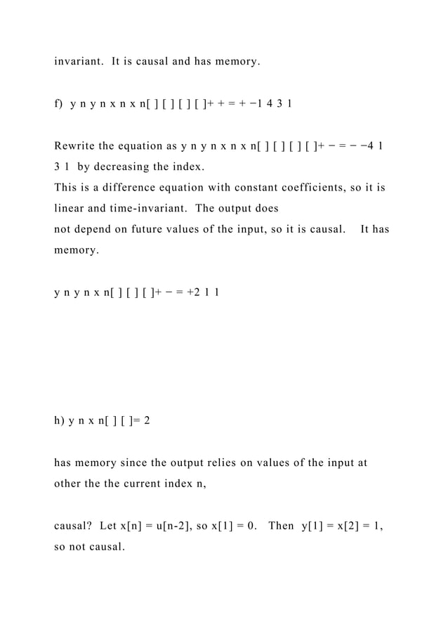 Continuous Time Convolution1. Solve the following for y(t.docx