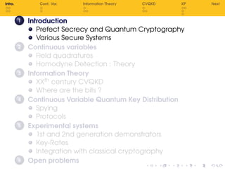 Continuous variables quantum cryptography | PPT