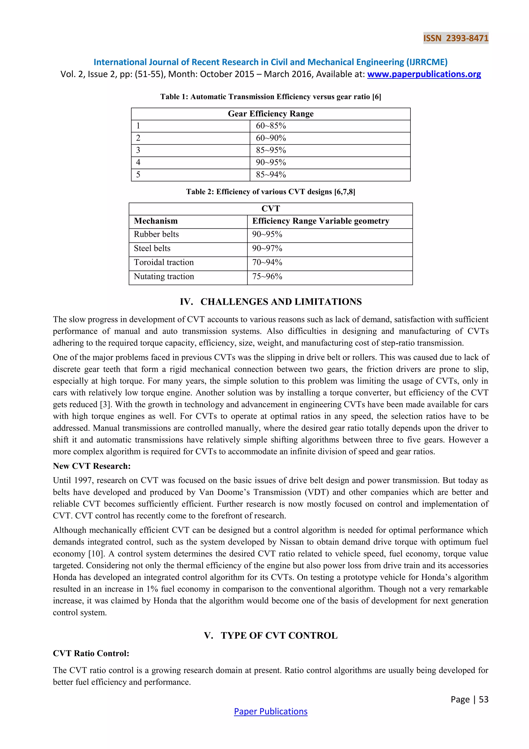 Continuous Variable Transmission | PDF