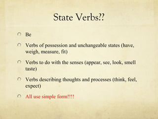 Continuous Verb Forms | PPT