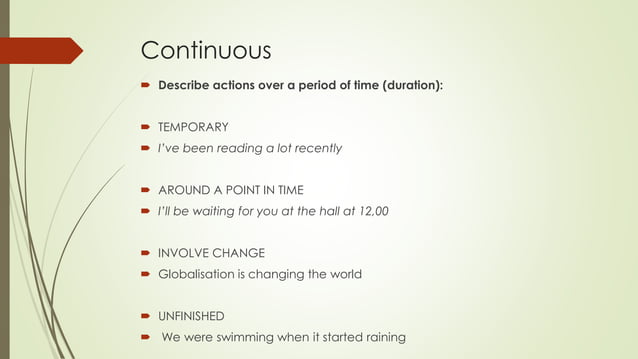 Continuous verb forms | PPT