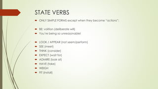 Continuous verb forms | PPT