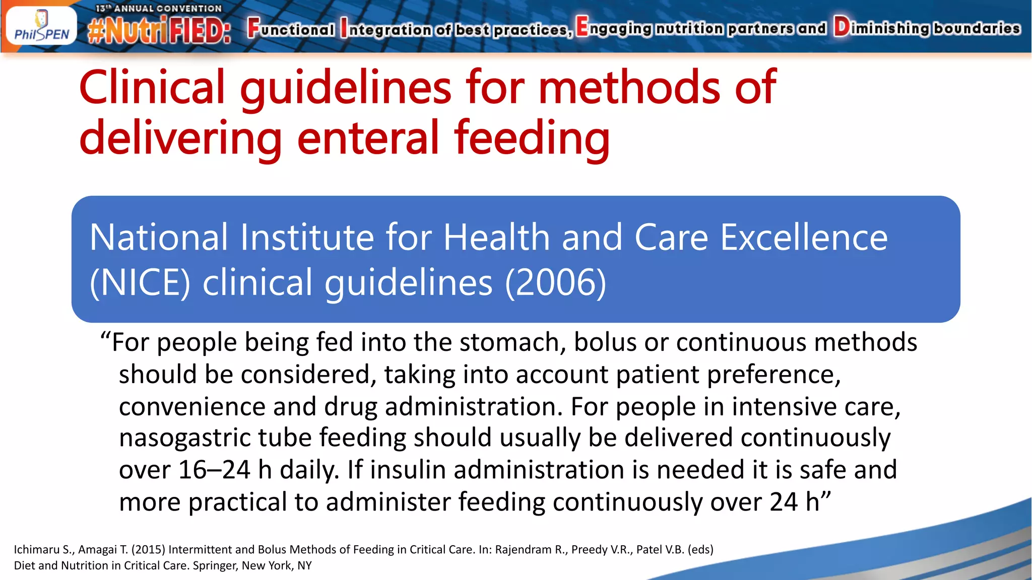 Continuous vs bolus tube feeding: metabolic and circadian consequences ...