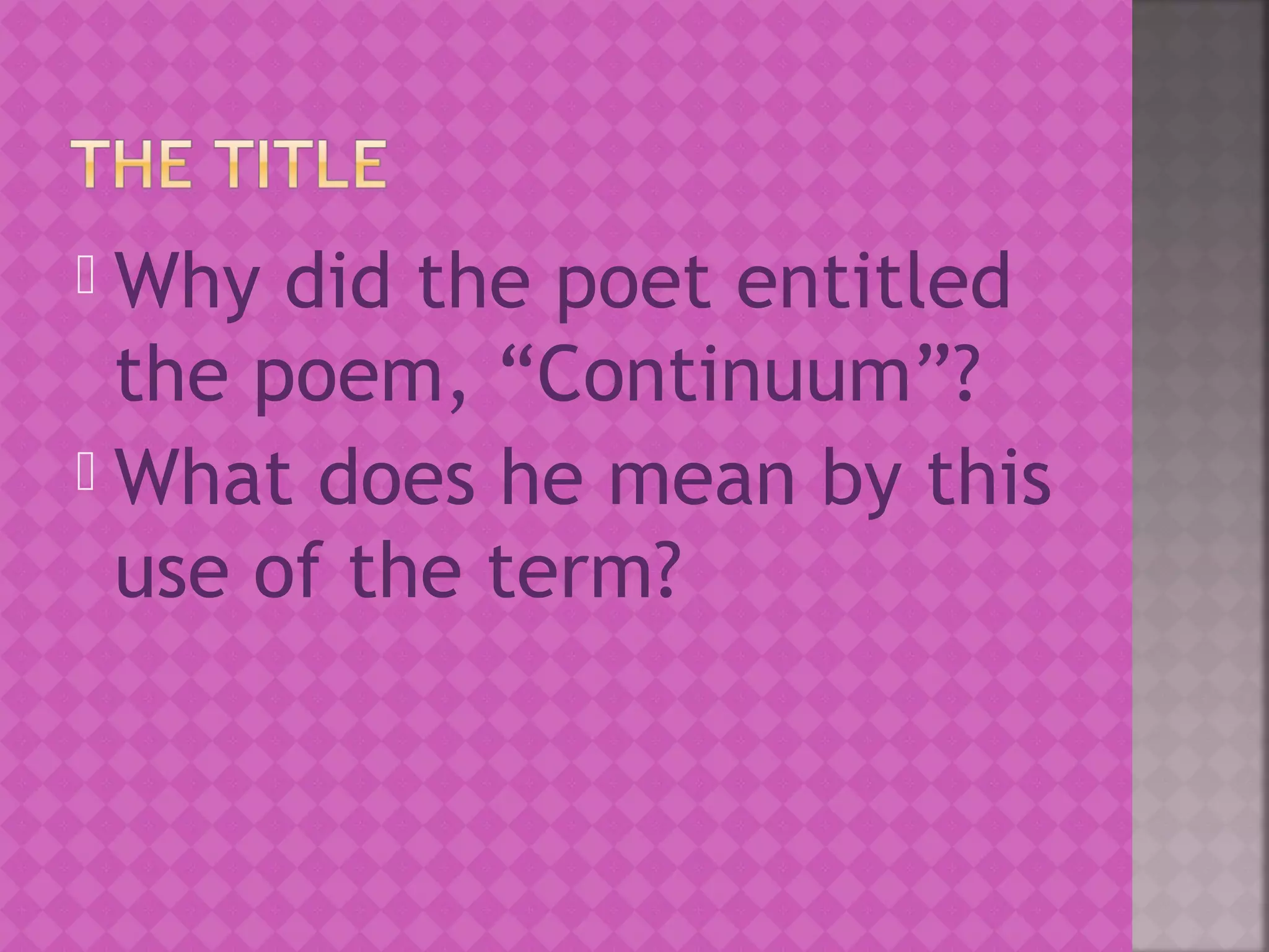 Continuum | PPT