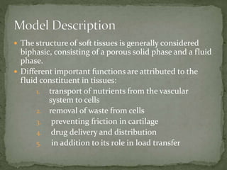 Continuum Biomechanics of Soft Tissue | PPTX