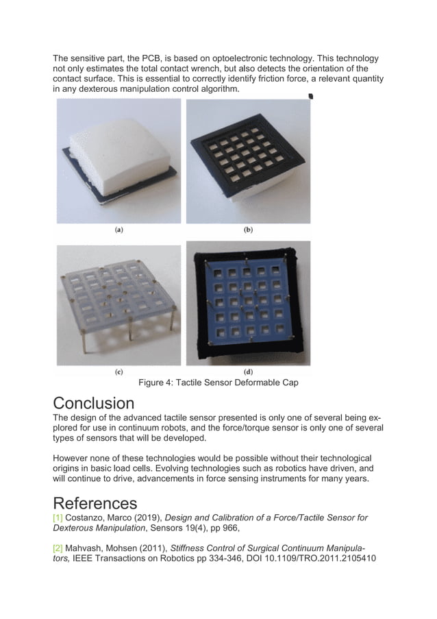 Continuum Robots and Tactile Sensors | PDF