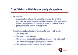 ContiVision - Web Break Analysis System | PPT