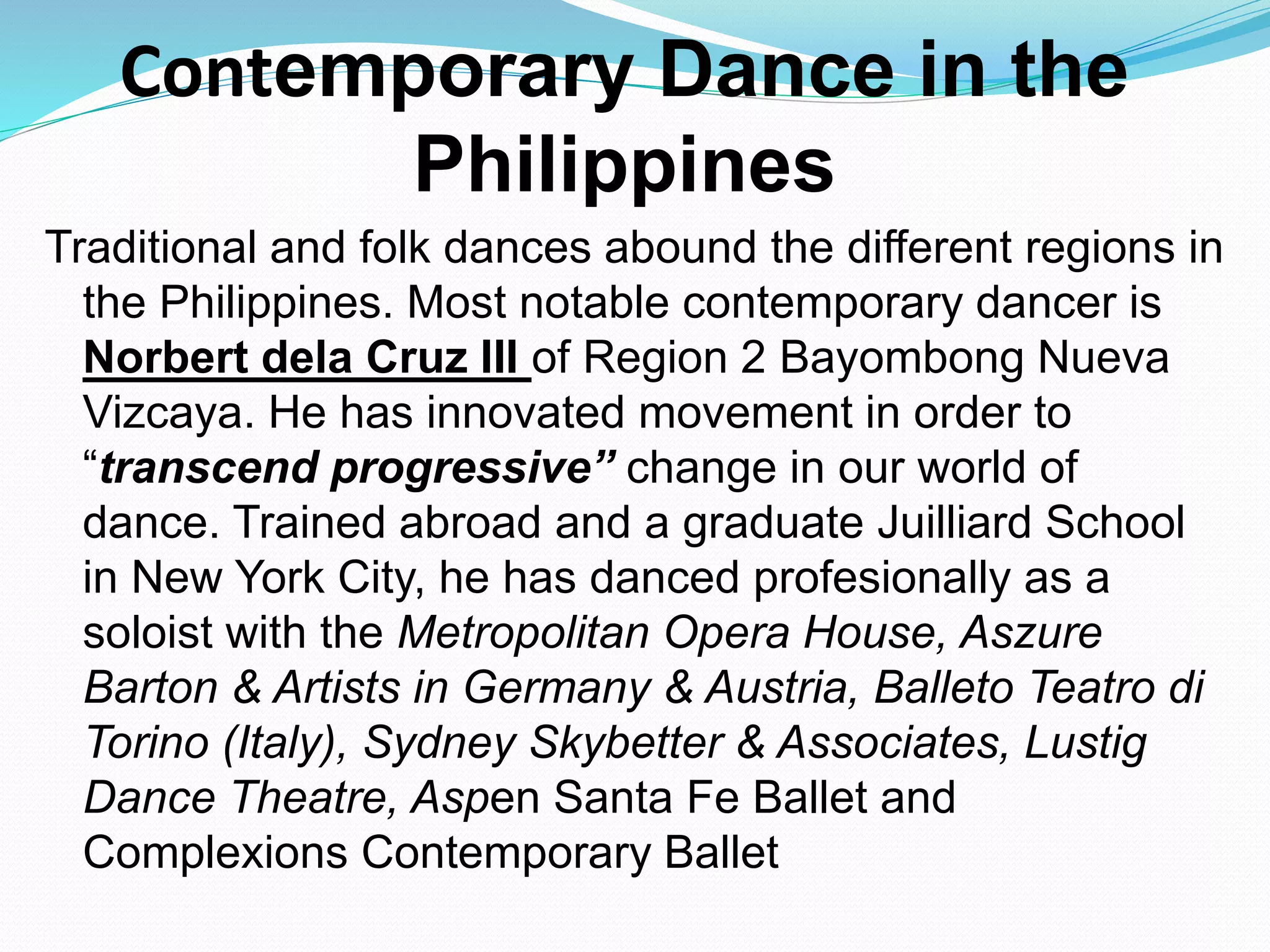 Contemporary dance | PPTX