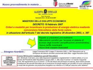 Conto Energia: Cosa e', come funziona | PPT