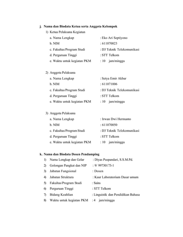 Contoh proposal pkm kewirausahaan | PDF