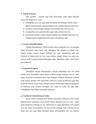 Contoh proposal pkm kewirausahaan | PDF