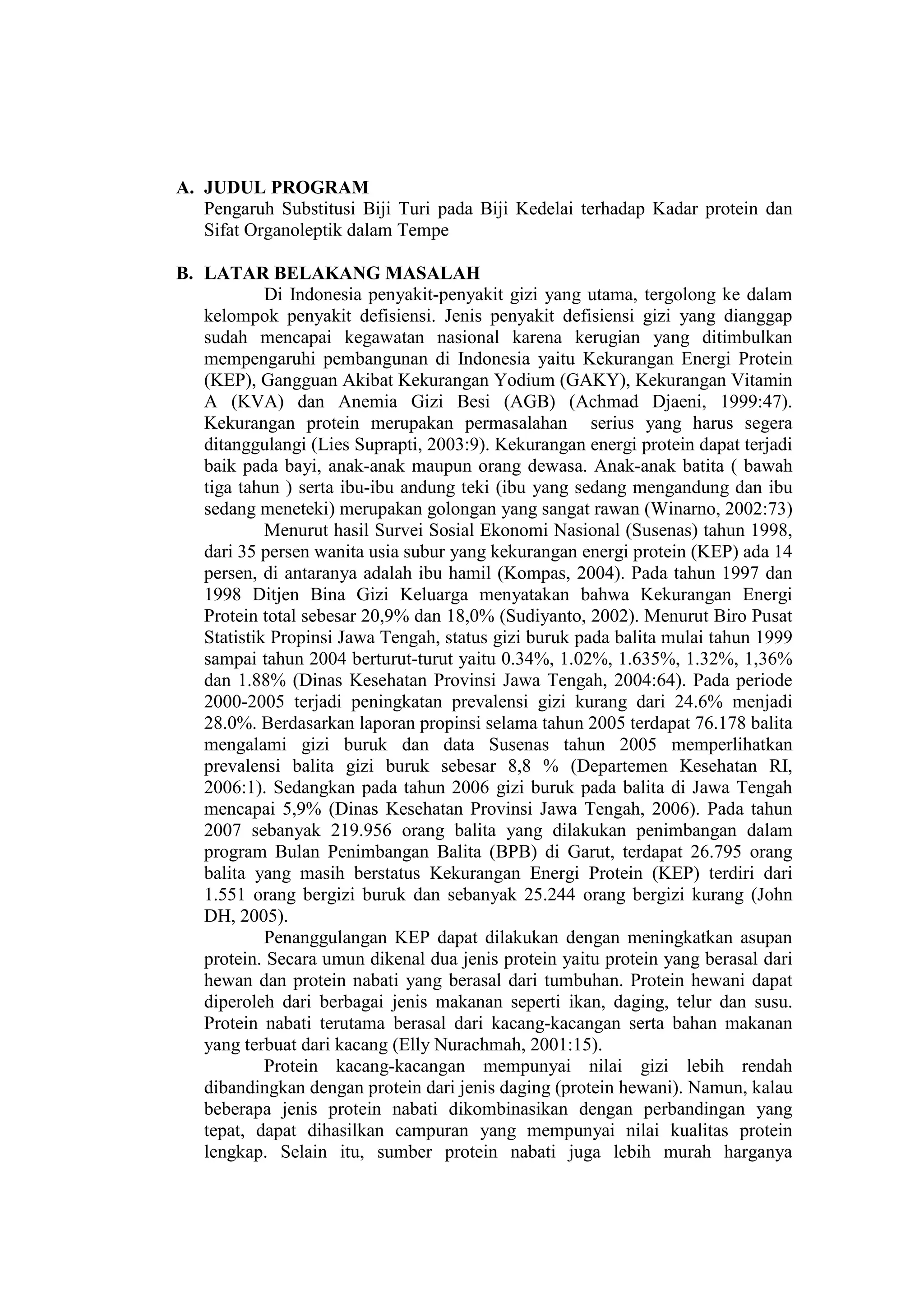 Contoh proposal pkm penelitian | PDF