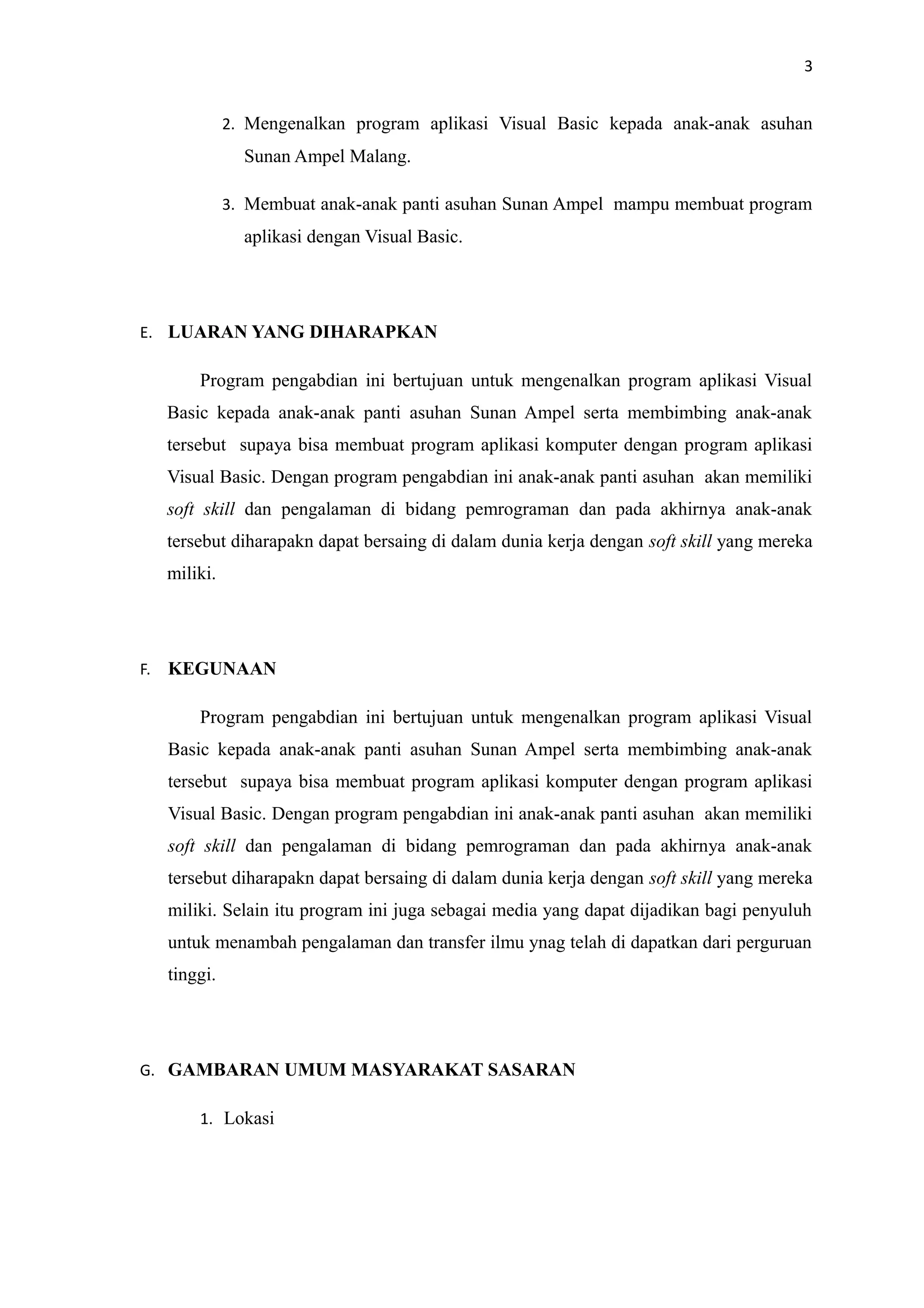 Contoh proposal pkm pengabdian masyarakat | DOC