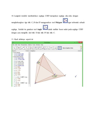 MEMBUAT SUDUT PADA SEGITIGA MENGGUNAKAN GEOGEBRA | PDF | Free Download