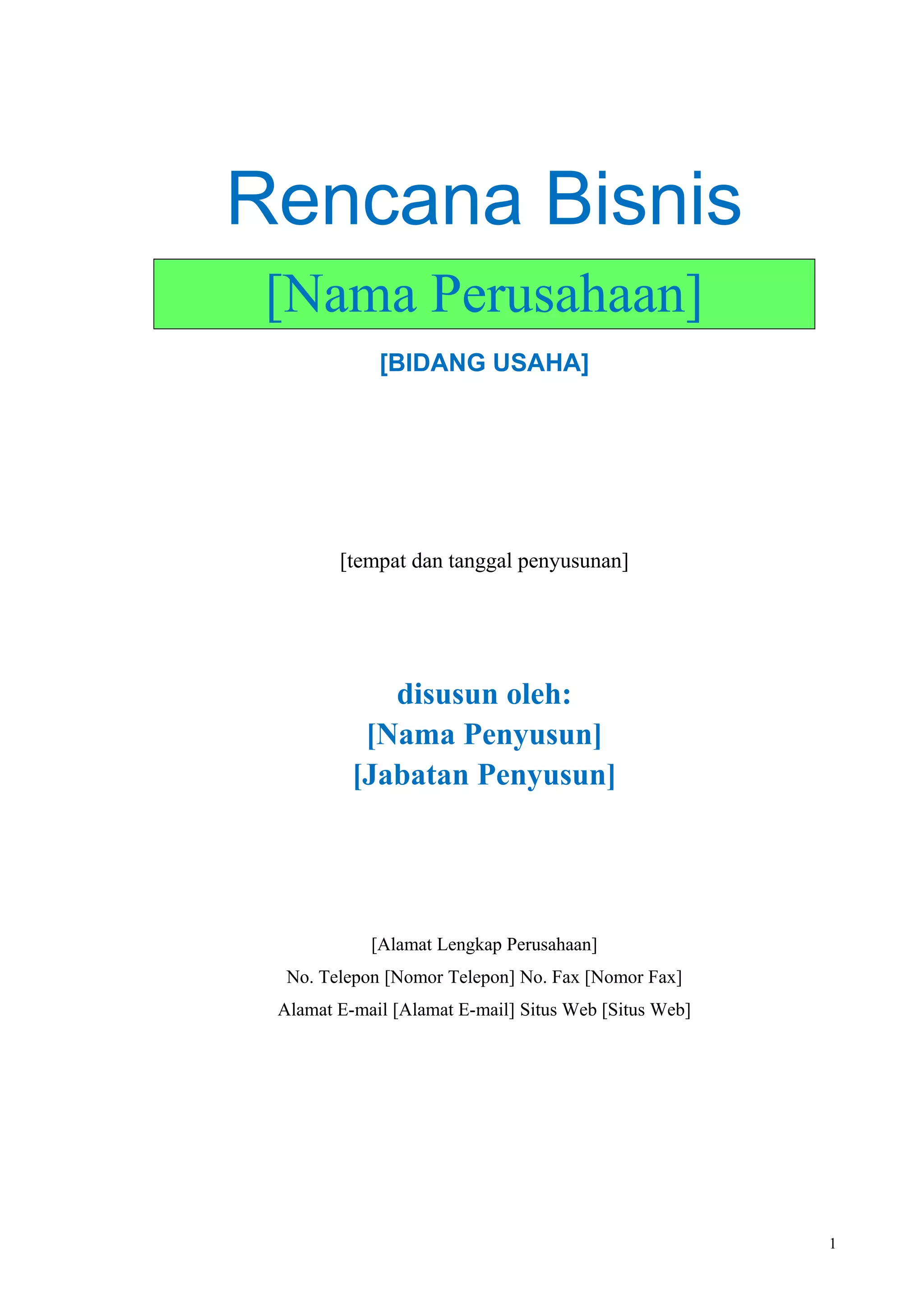 Contoh form-proposal-business-plan | DOC