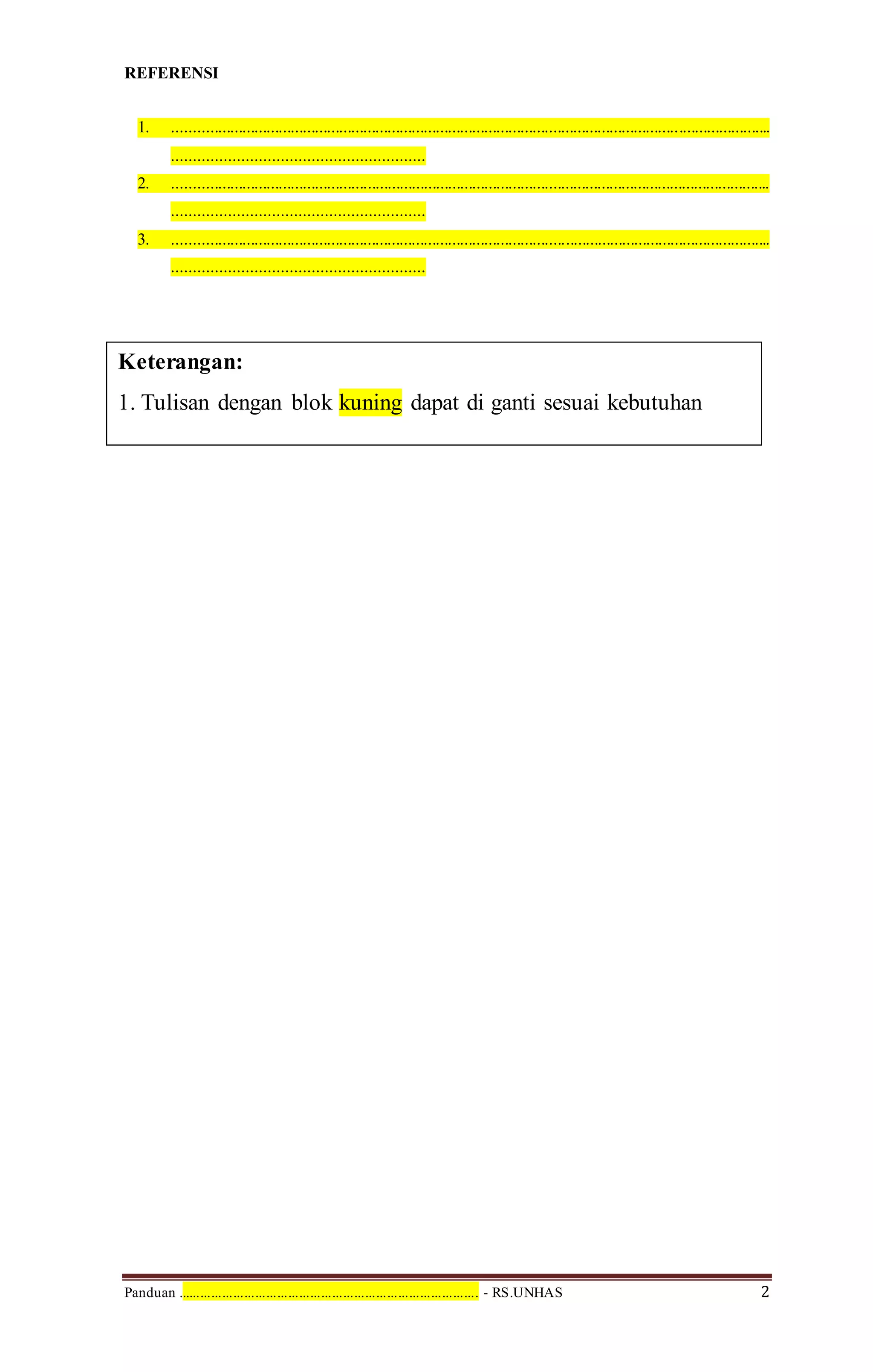 Contoh format panduan | PDF